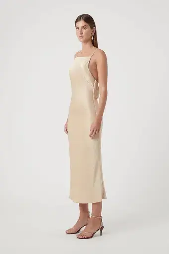 Camilla and Marc Antonelli Backless Dress Champagne Size 8 / S