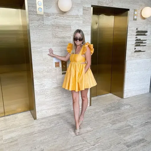 Aje Midsummer Mini Dress Orange Size 8