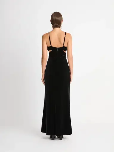 Black velvet formal size 8 sheike PHANTOM DRESS